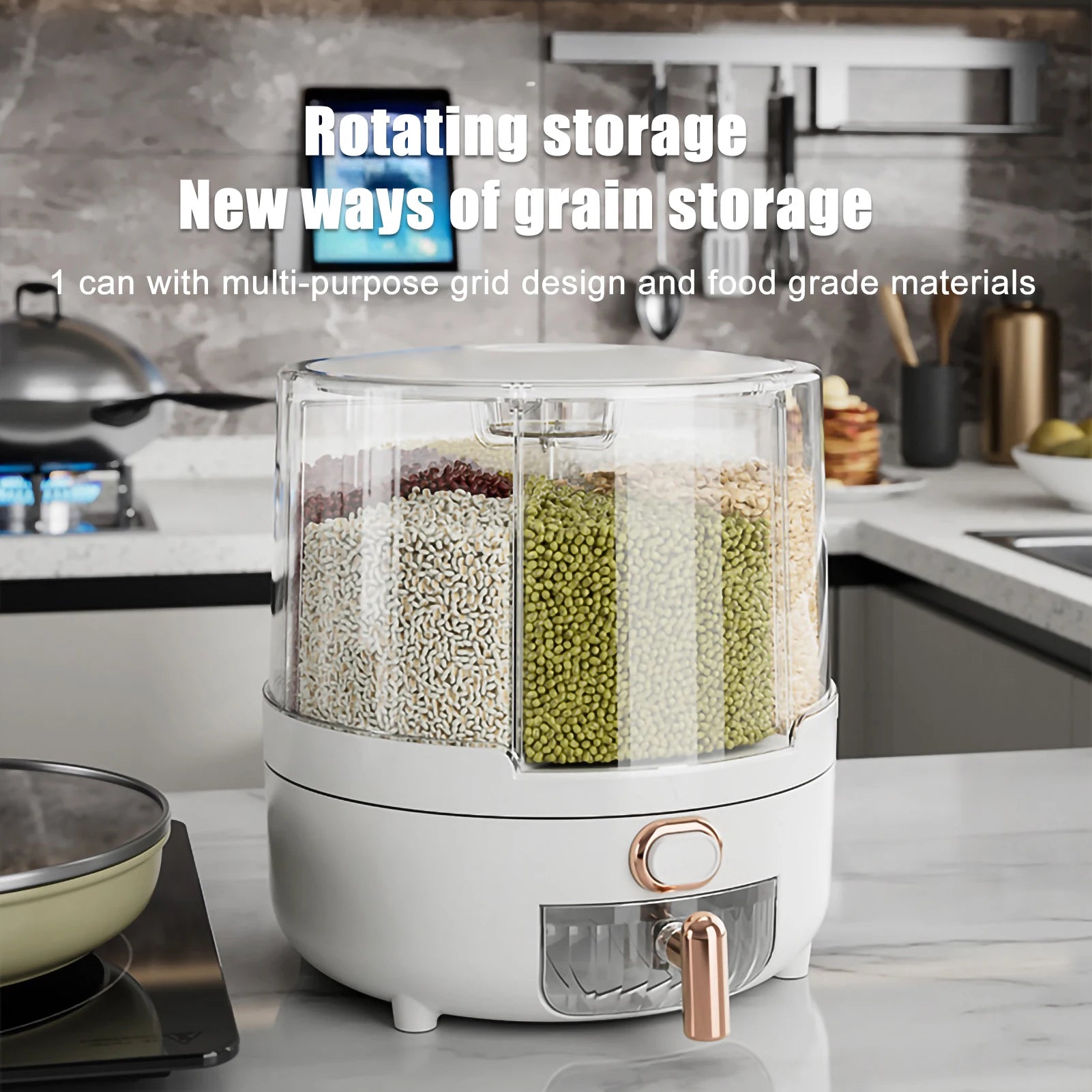 Rice Bucket Grain Storage Box Sealed Moisture Proof Rice Storage Box R